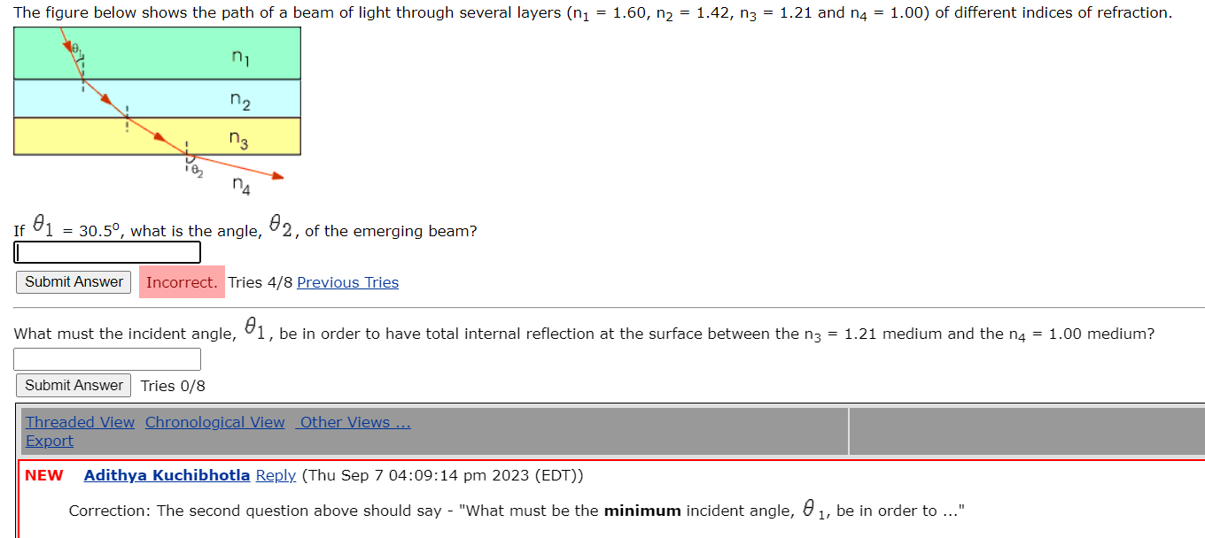 Solved The figure below shows the path of a beam of light | Chegg.com
