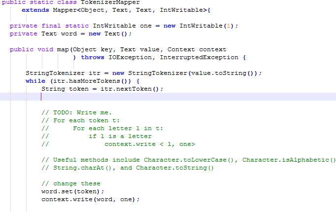 public static class TokenizerMapper extends | Chegg.com
