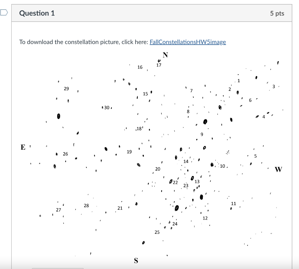 Please help me answer these constellations! Stars, | Chegg.com