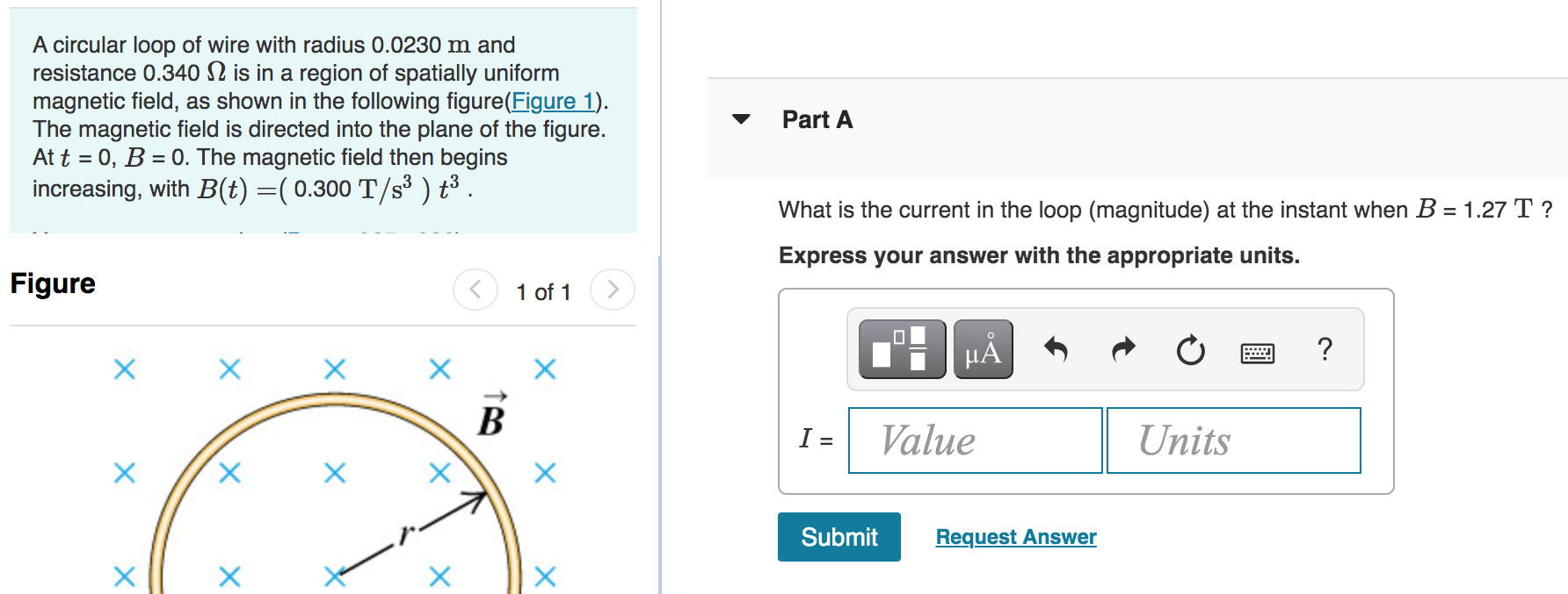 Solved A circular loop of wire with radius 0.0230 m and | Chegg.com