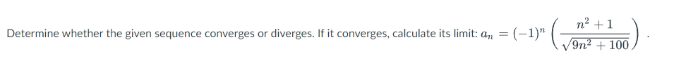 Solved Determine whether the given sequence converges or | Chegg.com