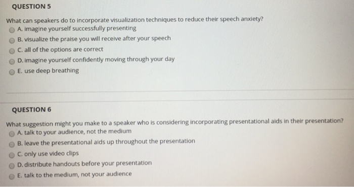 Solved Speech questions, answer all these questions with the | Chegg.com