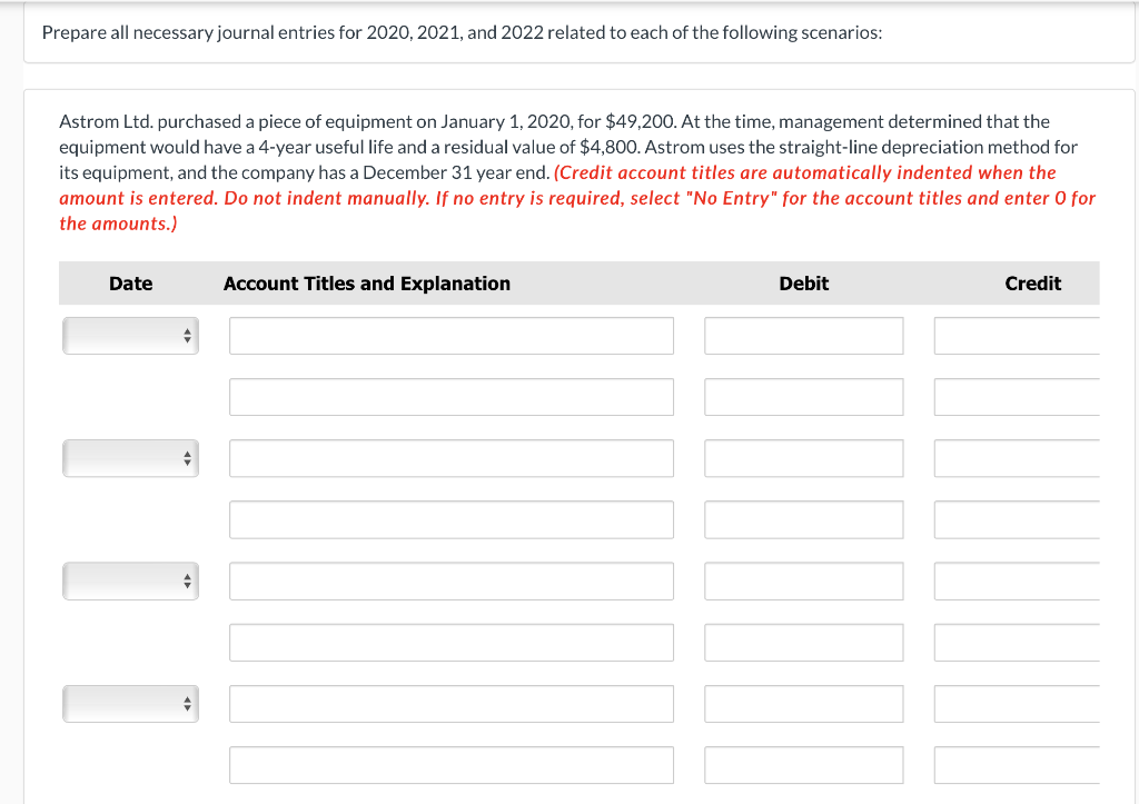 Solved Prepare all necessary journal entries for 2020, 2021, | Chegg.com