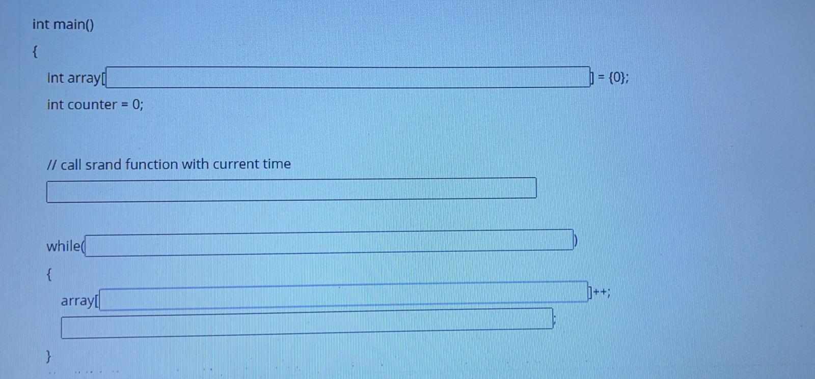 Solved Complete the following C code. Function | Chegg.com
