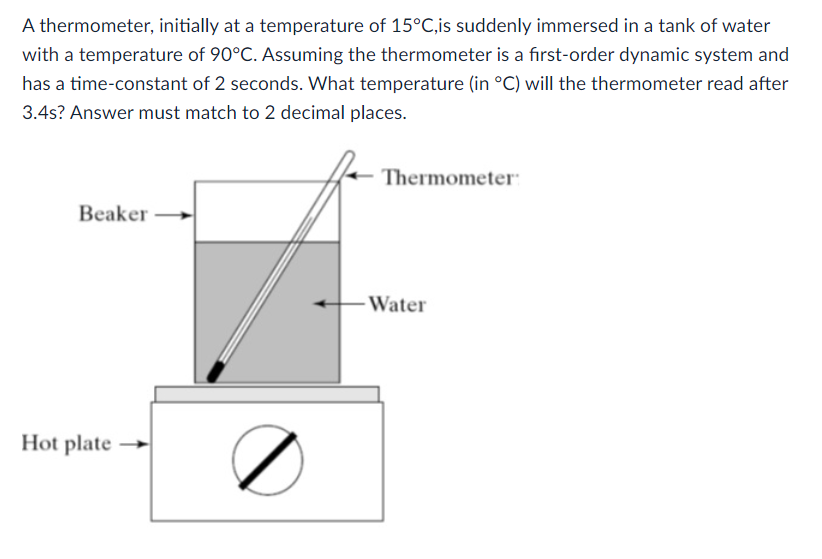A thermometer, initially at a temperature of | Chegg.com
