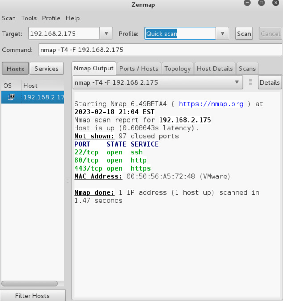 After reviewing the zenmap screenshot for a Linux | Chegg.com