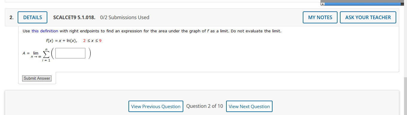 Solved Use this definition with right endpoints to find an | Chegg.com