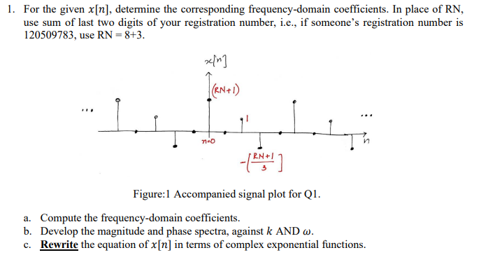 Solved For the given x[n], determine the corresponding | Chegg.com