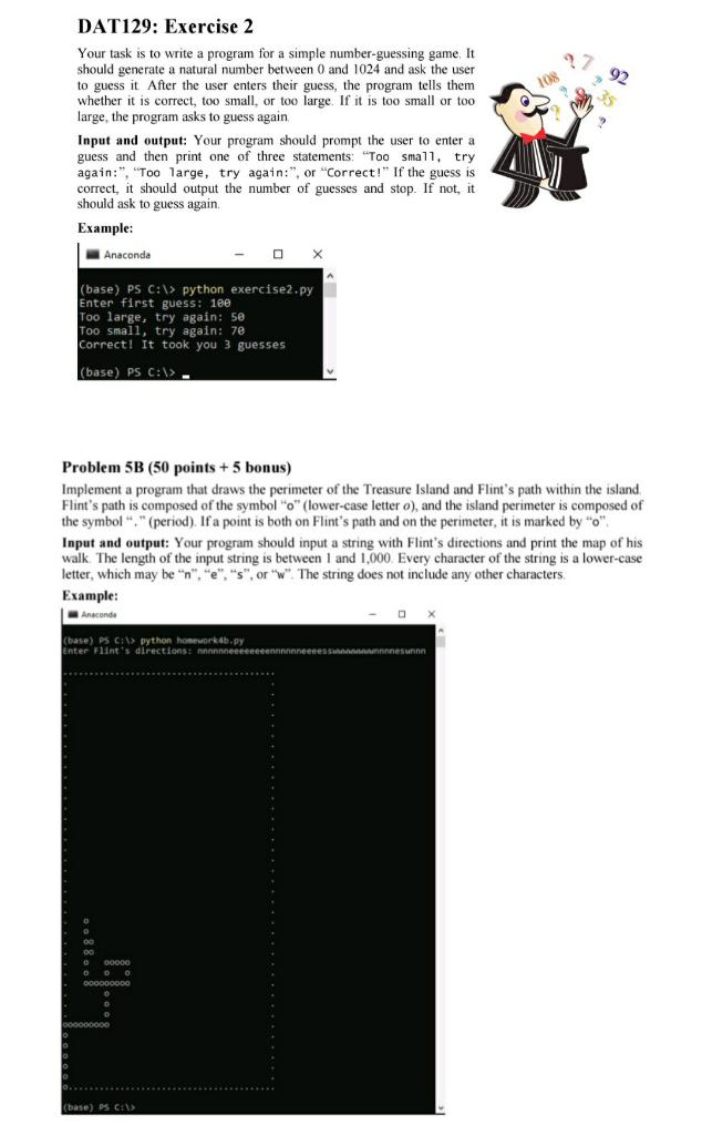 Solved 108 DAT129: Exercise 2 Your task is to write a | Chegg.com
