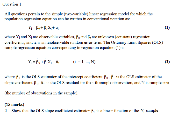 Solved Question 1: All questions pertain to the simple | Chegg.com