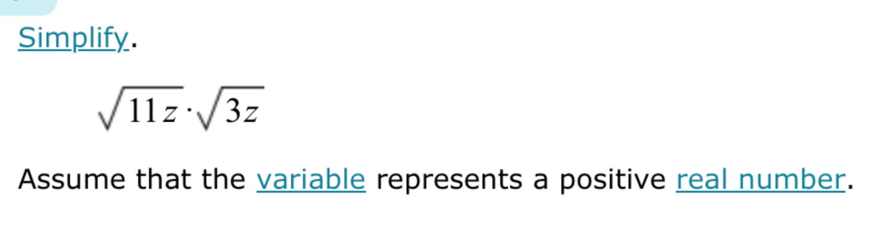 Solved Simplify.12y122Assume that the variable y ﻿represents | Chegg.com
