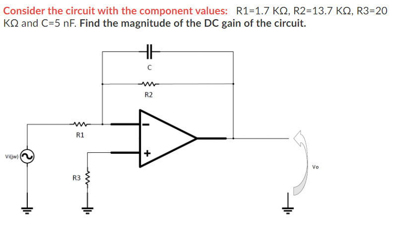 Solved Consider the circuit with the component values: | Chegg.com