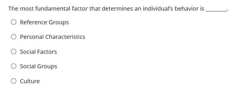 Solved The most fundamental factor that determines an | Chegg.com