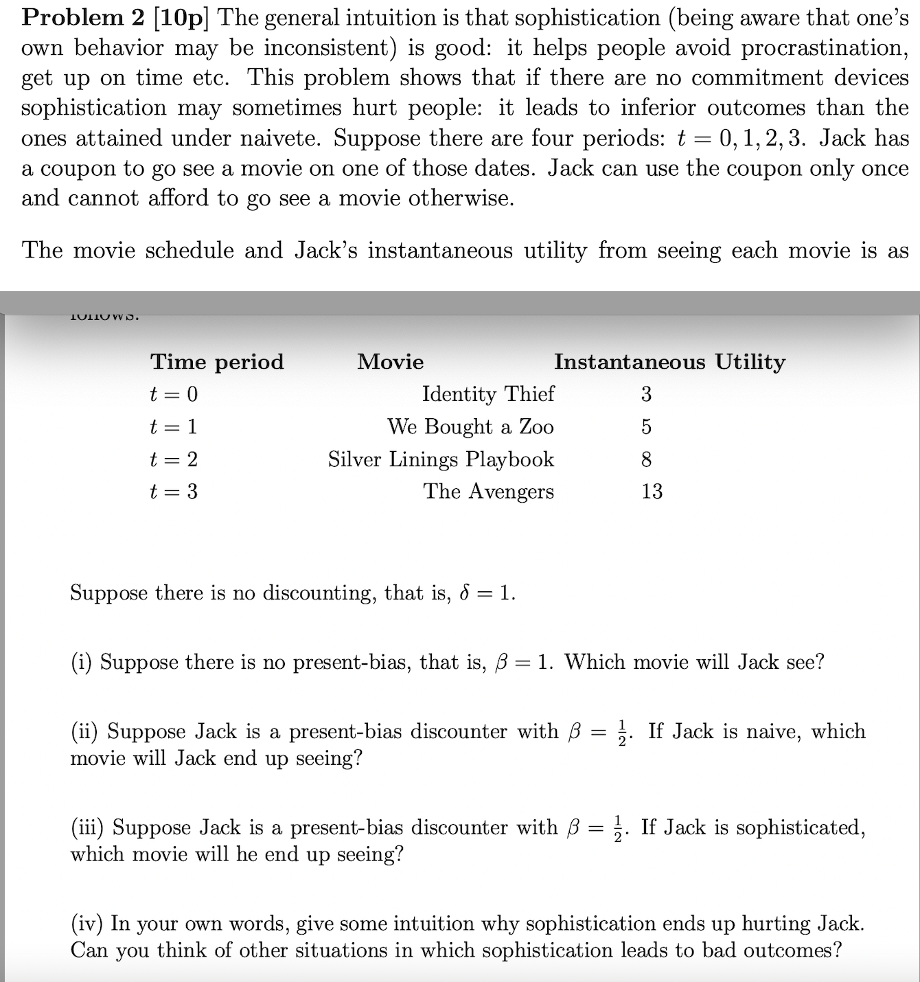Solved Problem 2[10p] The general intuition is that | Chegg.com