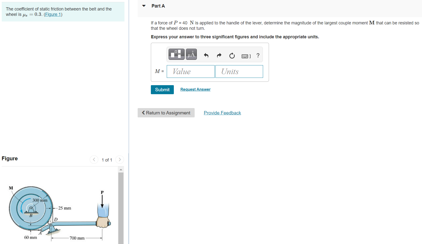 Solved Part A The coefficient of static friction between the | Chegg.com