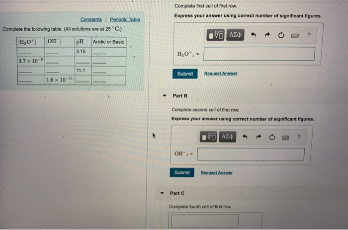 Solved Complete first cell of first row Express your answer | Chegg.com