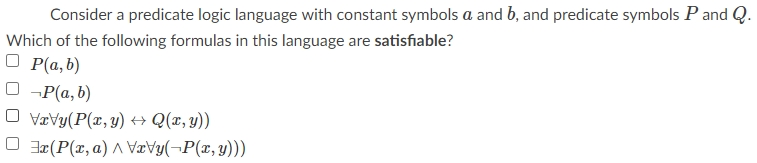 Solved Consider a predicate logic language with constant | Chegg.com