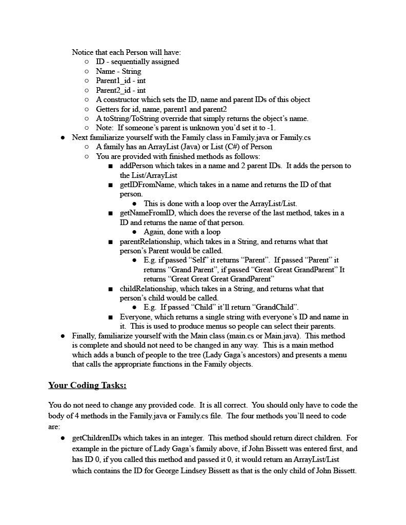 CSE1322L Assignment 8 Description In this assignment | Chegg.com