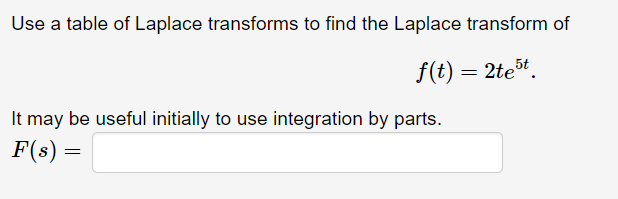 Solved Use a table of Laplace transforms to find the Laplace | Chegg.com