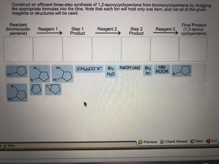 Solved Construct an efficient three-step synthesis of | Chegg.com