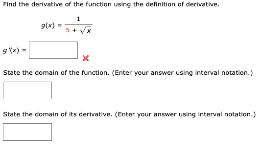 Solved Find the derivative of the function using the | Chegg.com