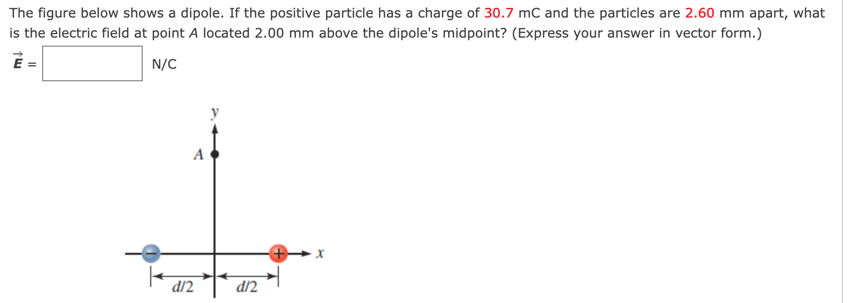 Solved The figure below shows a dipole. If the positive | Chegg.com