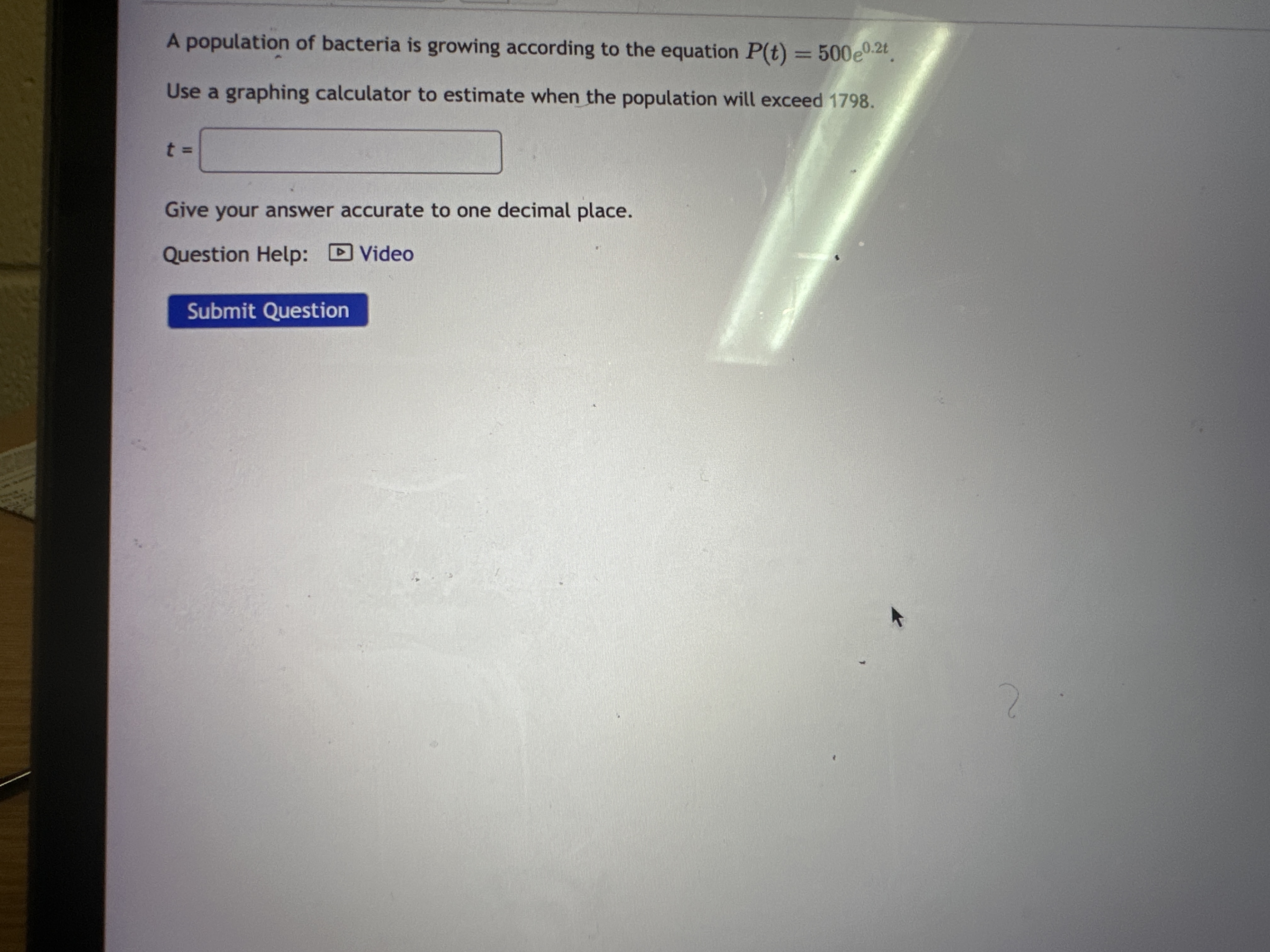 Solved A population of bacteria is growing according to the | Chegg.com