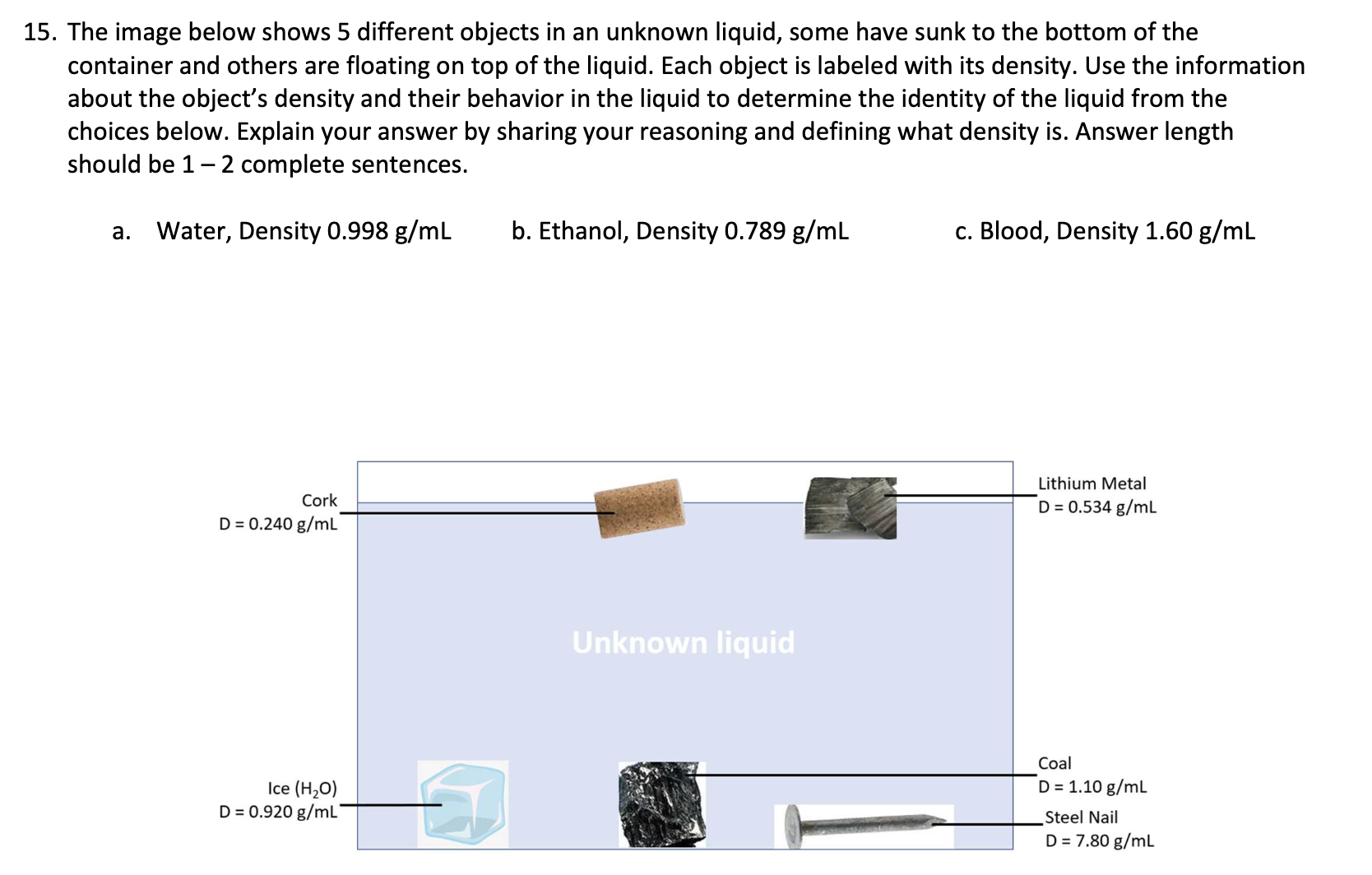 Solved 5. The image below shows 5 different objects in an | Chegg.com