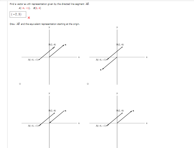 Solved Find a vector a with representation given by the | Chegg.com