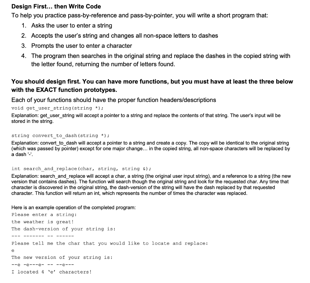 Solved Design First... then Write Code To help you practice | Chegg.com
