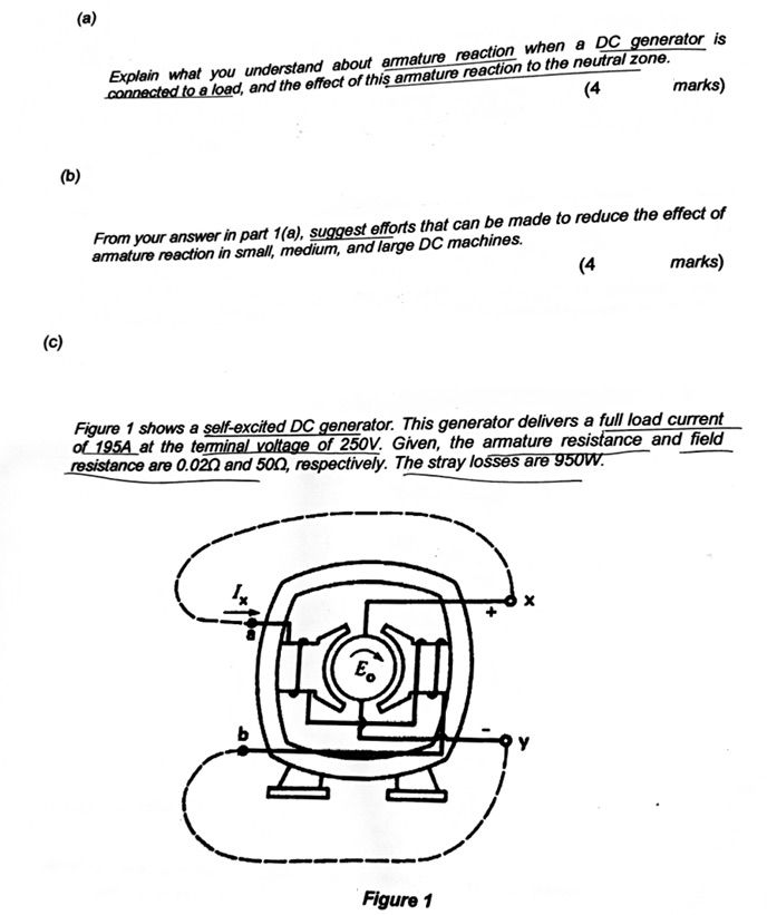 Solved (a) ﻿Explain what you understand about armature | Chegg.com