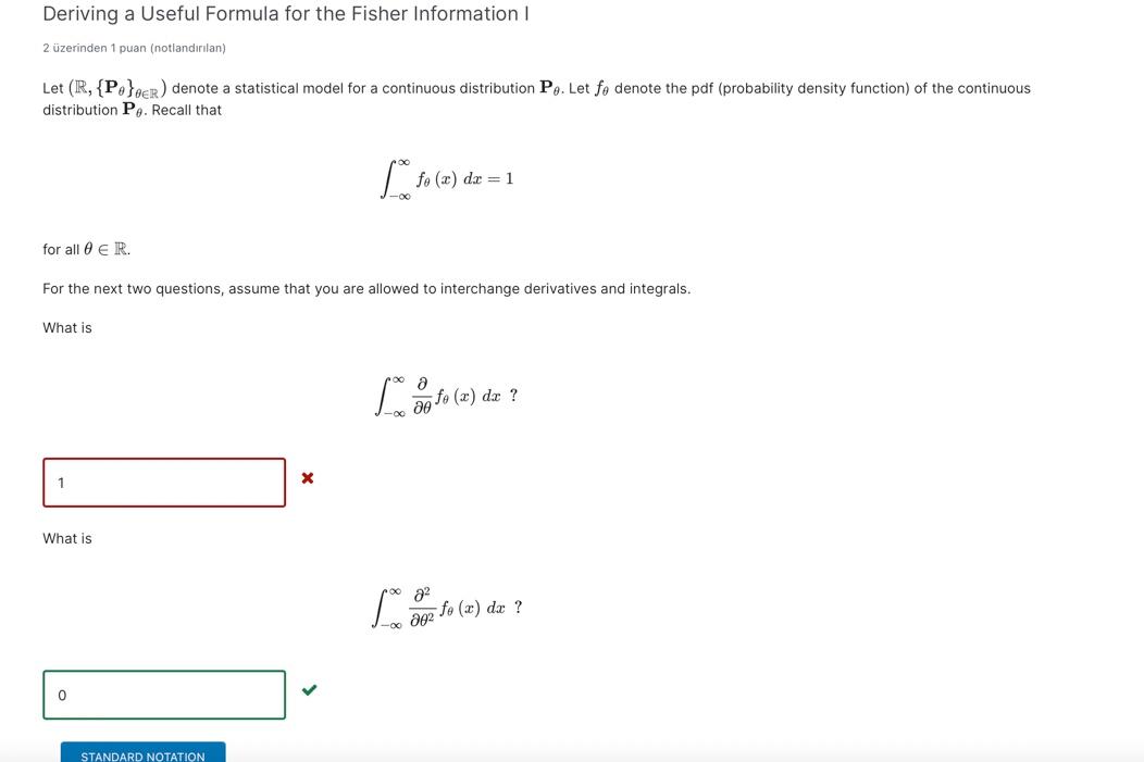 Solved Deriving a Useful Formula for the Fisher Information! | Chegg.com