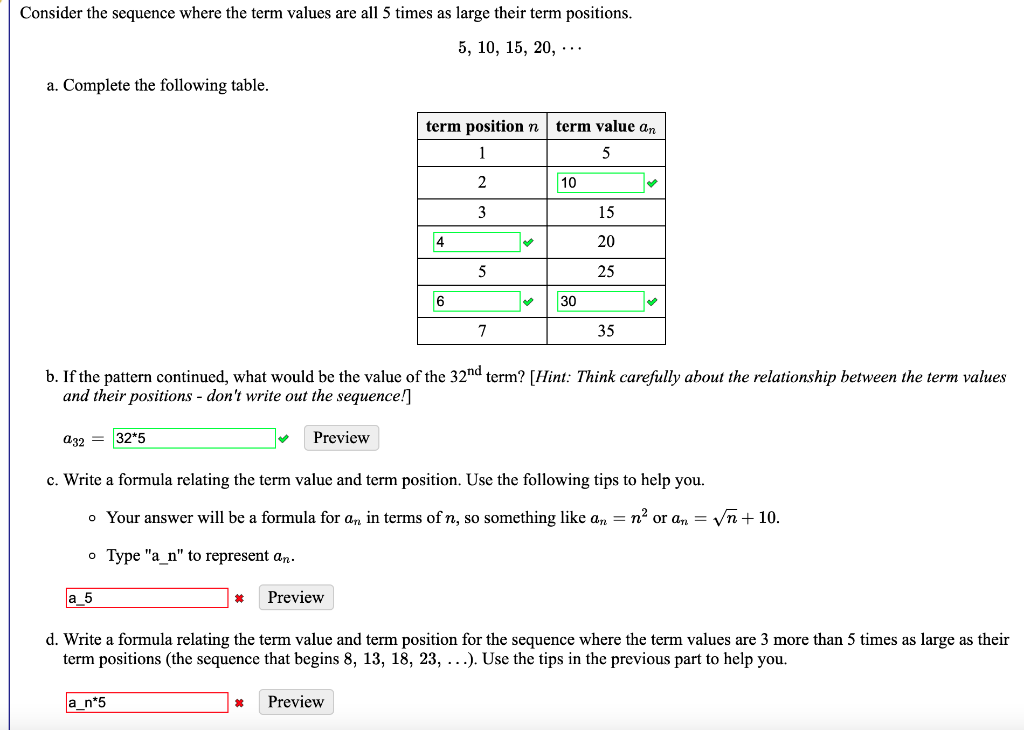 Solved Consider the sequence where the term values are all 5 | Chegg.com