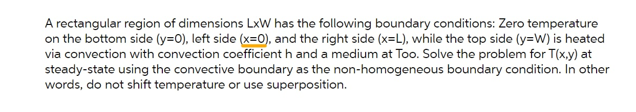 Solved A rectangular region of dimensions LxW has the | Chegg.com