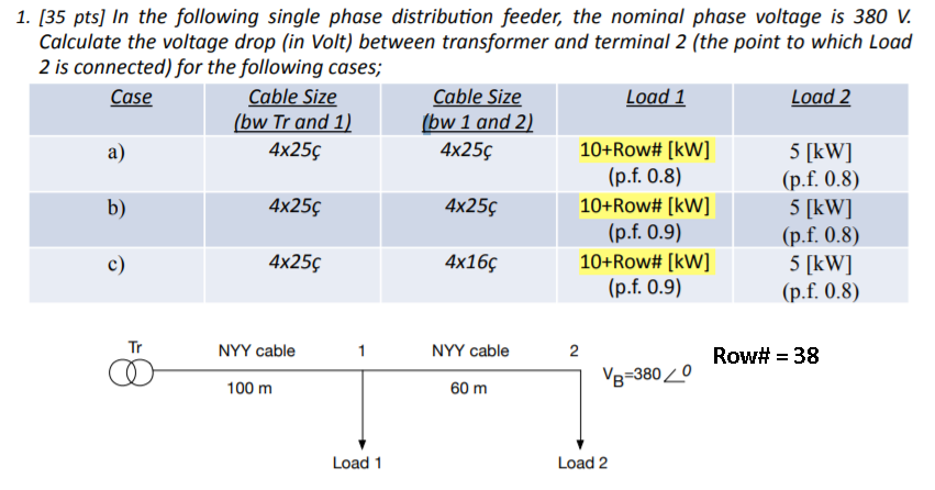 Solved 1. (35 pts] In the following single phase | Chegg.com