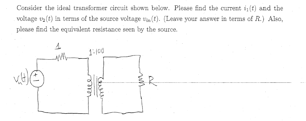 Solved Consider the ideal transformer circuit shown below. | Chegg.com