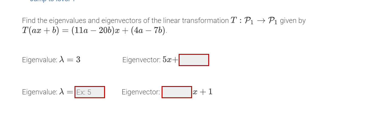 Solved Find the eigenvalues and eigenvectors of the linear | Chegg.com