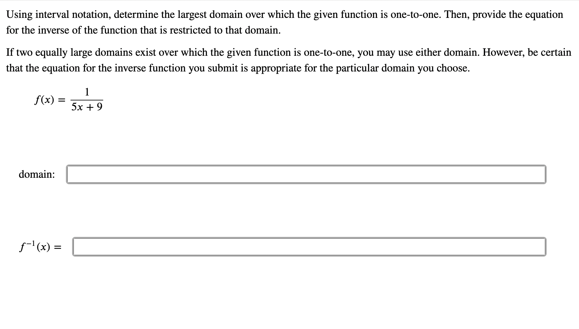 Solved Using interval notation, determine the largest domain | Chegg.com