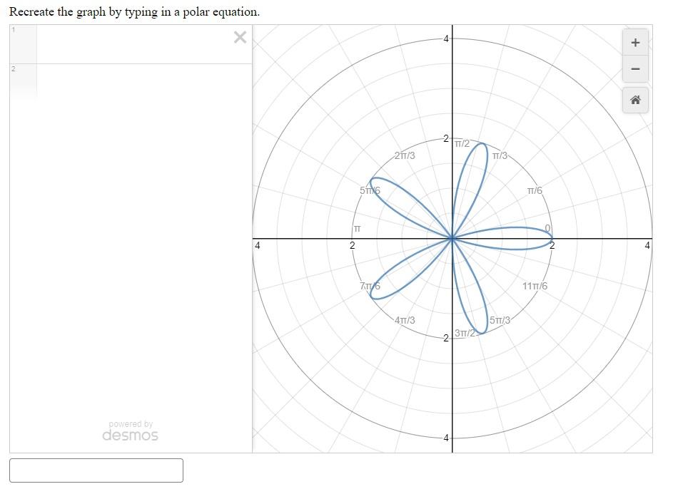 Solved Recreate the graph by typing in a polar equation. 4 + | Chegg.com