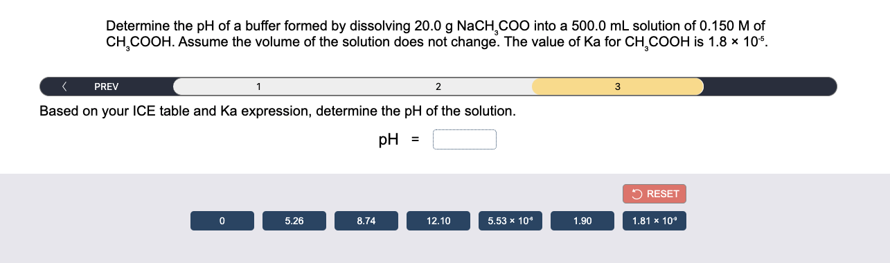 Solved Determine the pH of a buffer formed by dissolving | Chegg.com