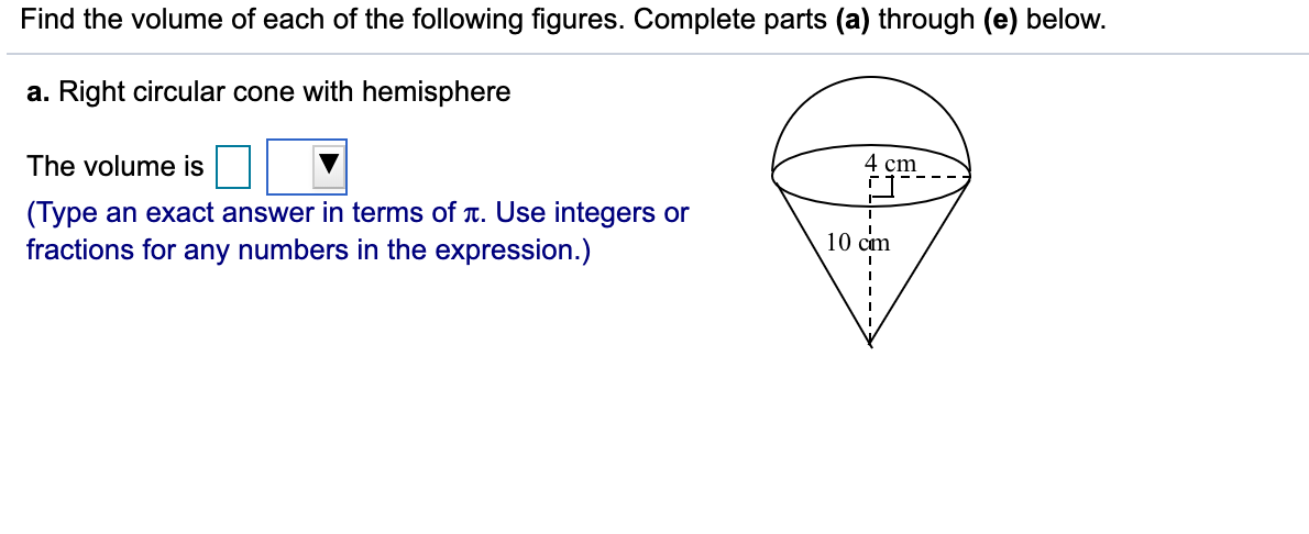 Solved Find the volume of each of the following figures. | Chegg.com