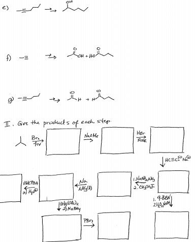 Solved are ne Final Practice #3: Multi-step Synthesis I. | Chegg.com