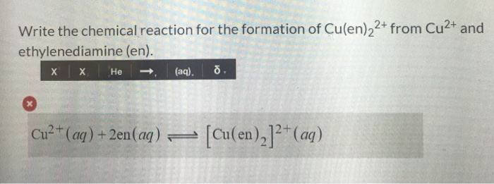 Solved Write the chemical reaction for the formation of | Chegg.com