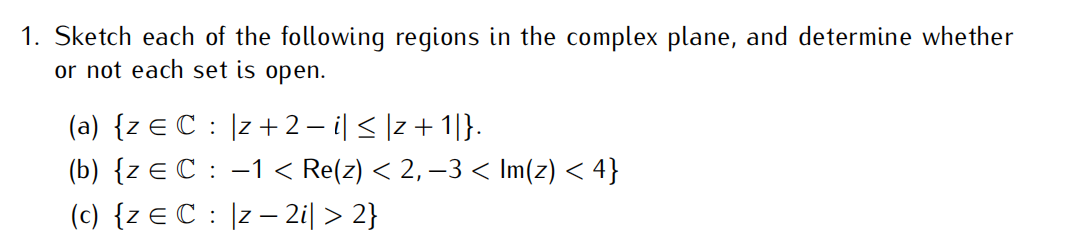 Solved 1. Sketch each of the following regions in the | Chegg.com