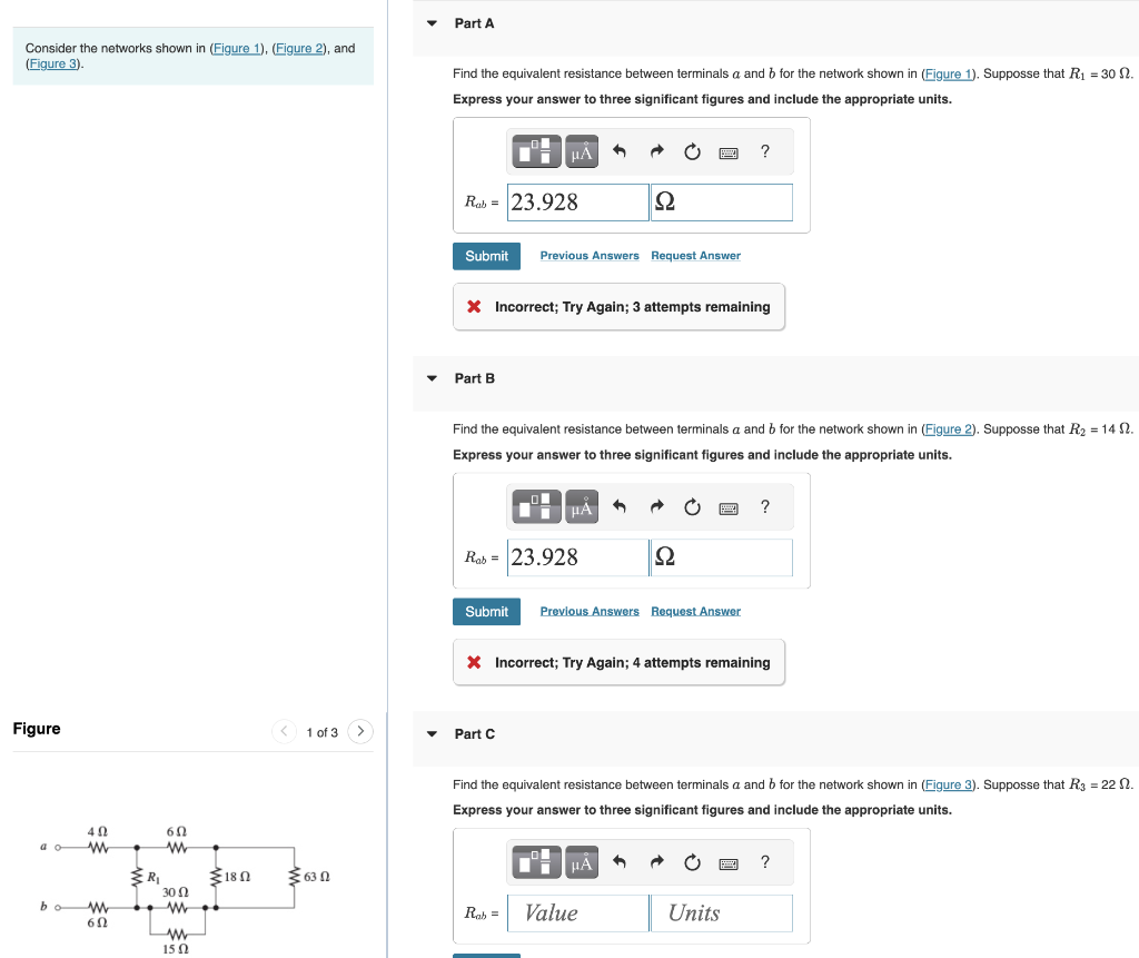 Solved Consider the networks shown in and (Figure 3). Find | Chegg.com
