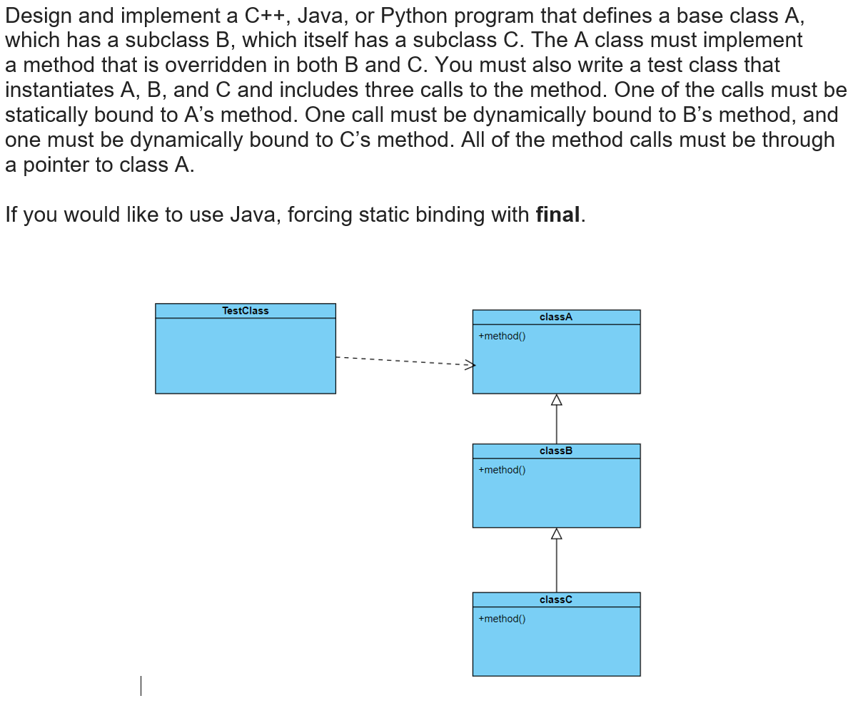 Solved Design And Implement A C Java Or Python Program