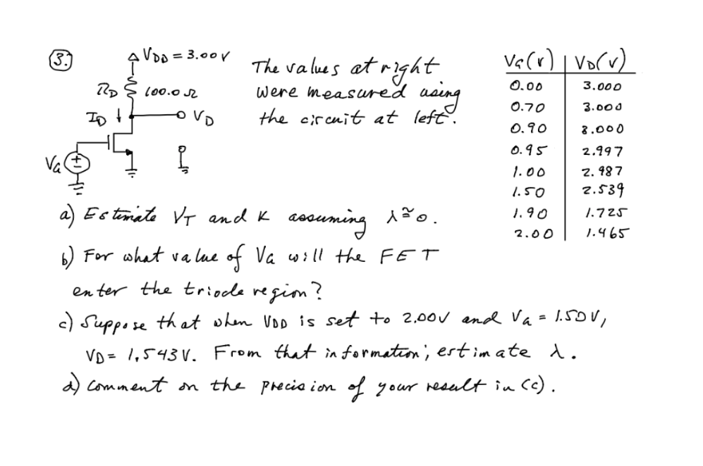 Assume the FET SHOWN has Vt= 0.35V and k=32 ma/v^2 | Chegg.com