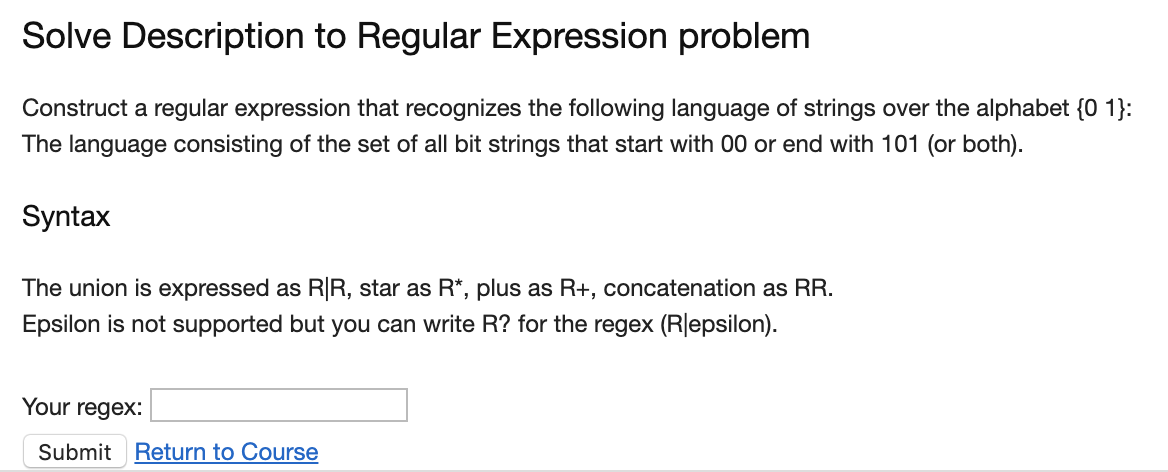 Solved Solve Description To Regular Expression Problem Chegg