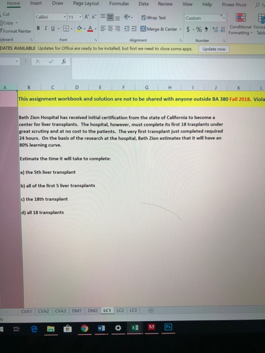 Solved Home Insert Draw Page Layout Formulas Data Review | Chegg.com