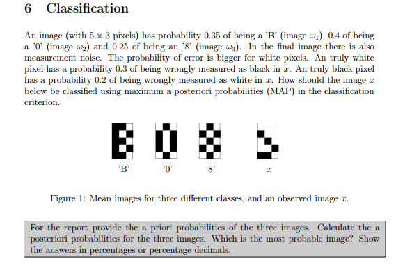 An image (with 5×3 pixels) has probability 0.35 of | Chegg.com